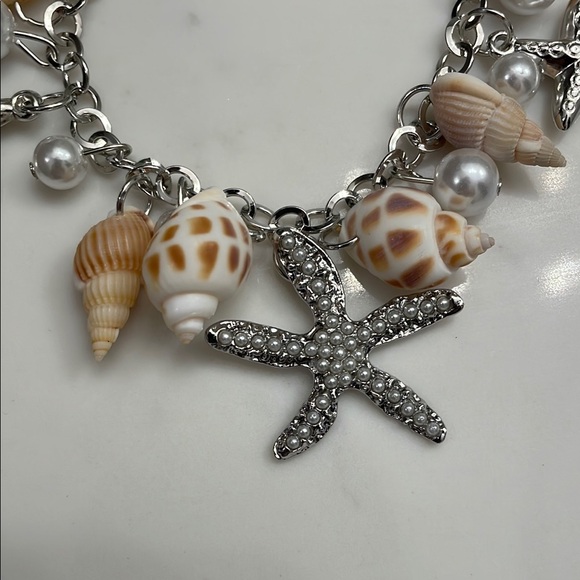 Jewelry | Silver Starfish And Shell Lightweight Charm Bracelet | Poshmark